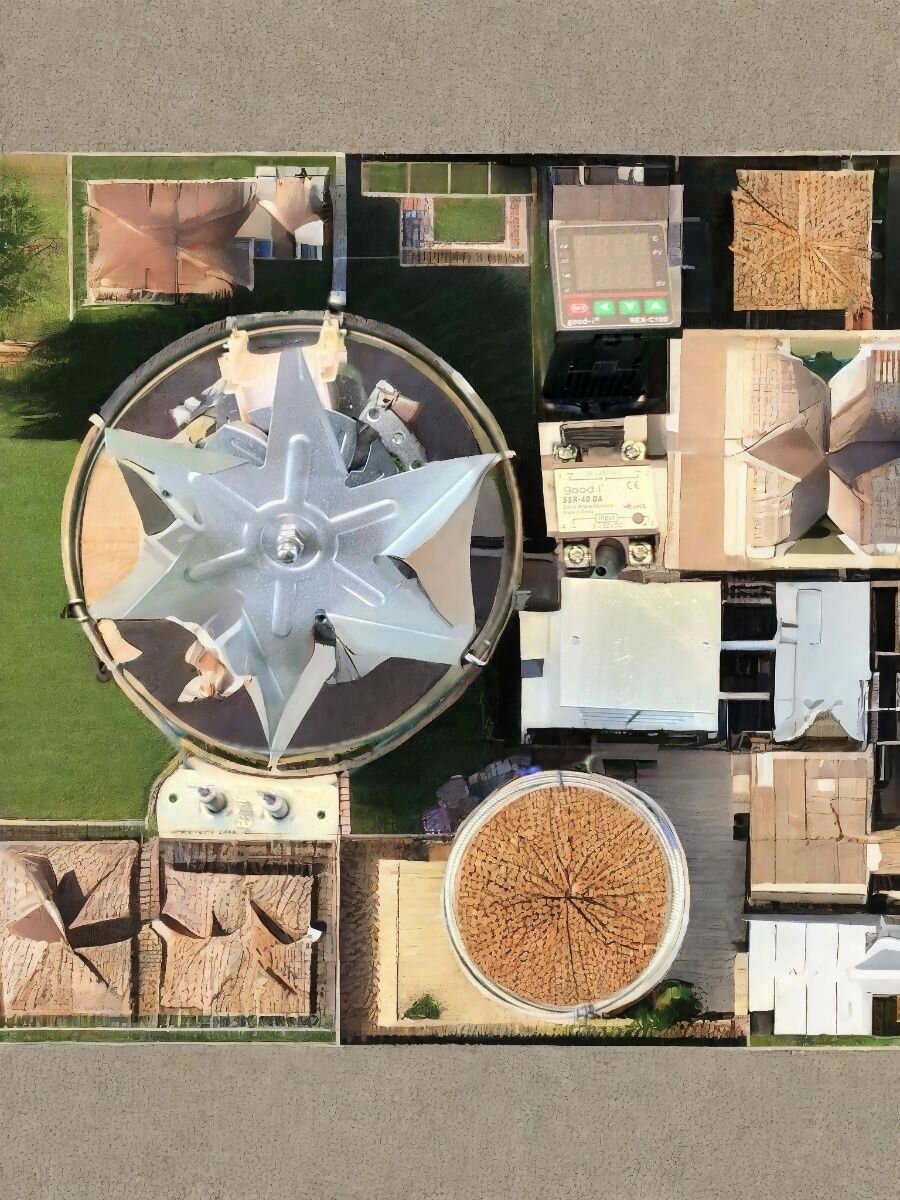 Набор конвекции коптильни №13. Вентилятор ось 22мм + терморегулятор PID C100+ ТЭН 2кВт + твердотел 40а