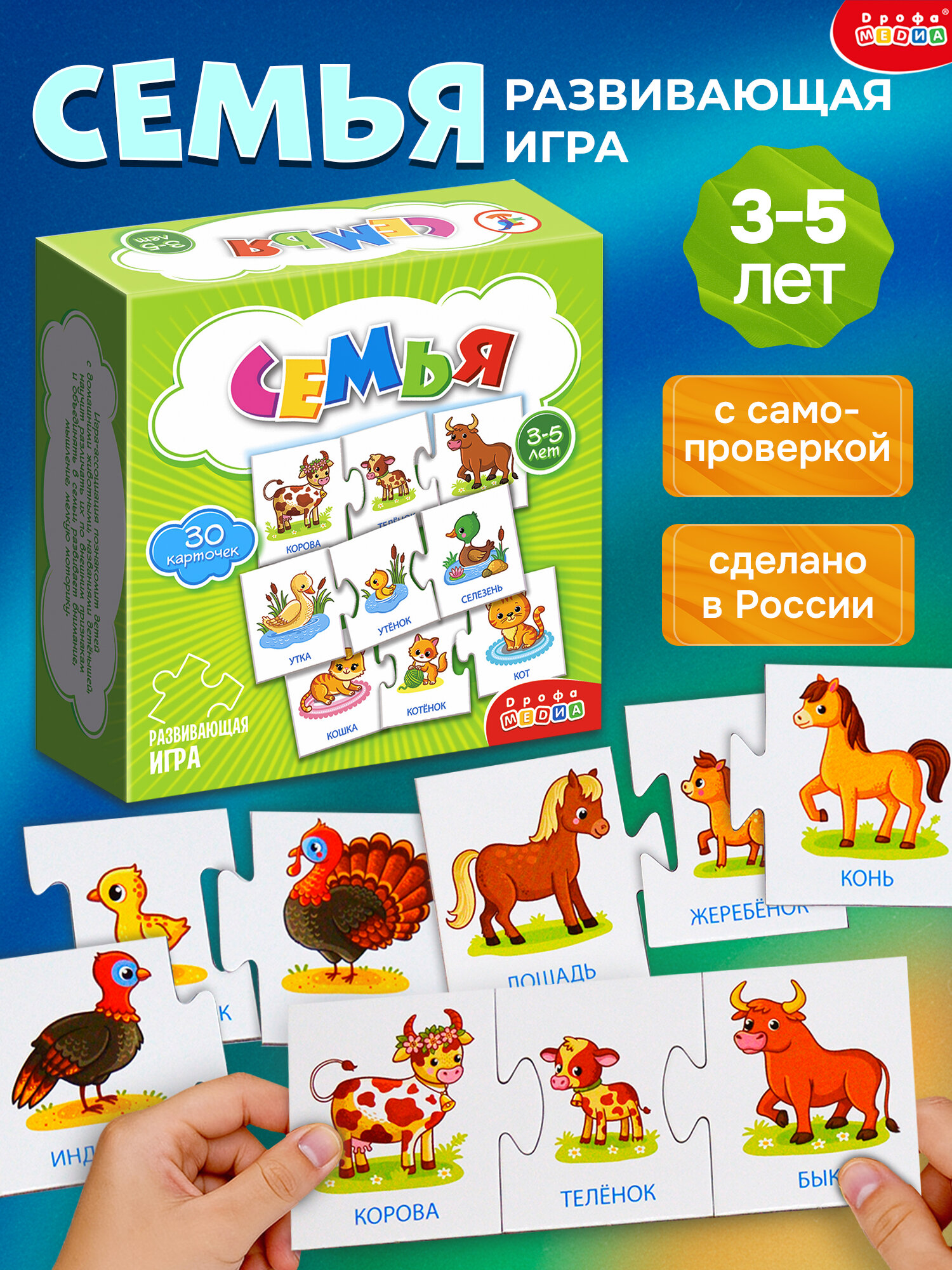 Настольная игра "Семья" Дрофа-Медиа, развивающая, ассоциативная, от 3 лет