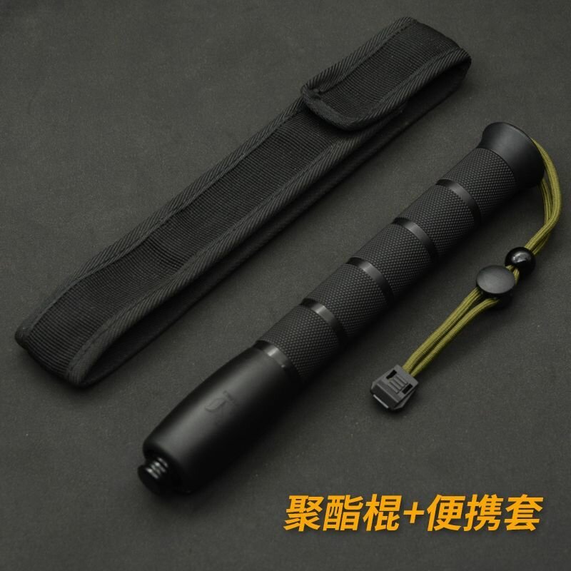 Легкое средство самообороны, выдвижной дубинок, легальное средство самообороны и противовзрывное оборудование, трехсекционный резиновый дубинок для использования в транспортных средствах.