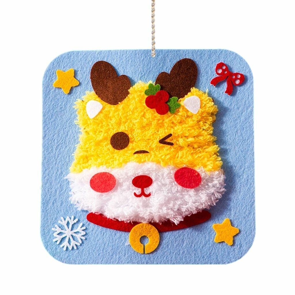 Рождественское украшение для детей ручной работы из нетканого материала для шитья музыкальных пазлов своими руками-Рождественский олененок