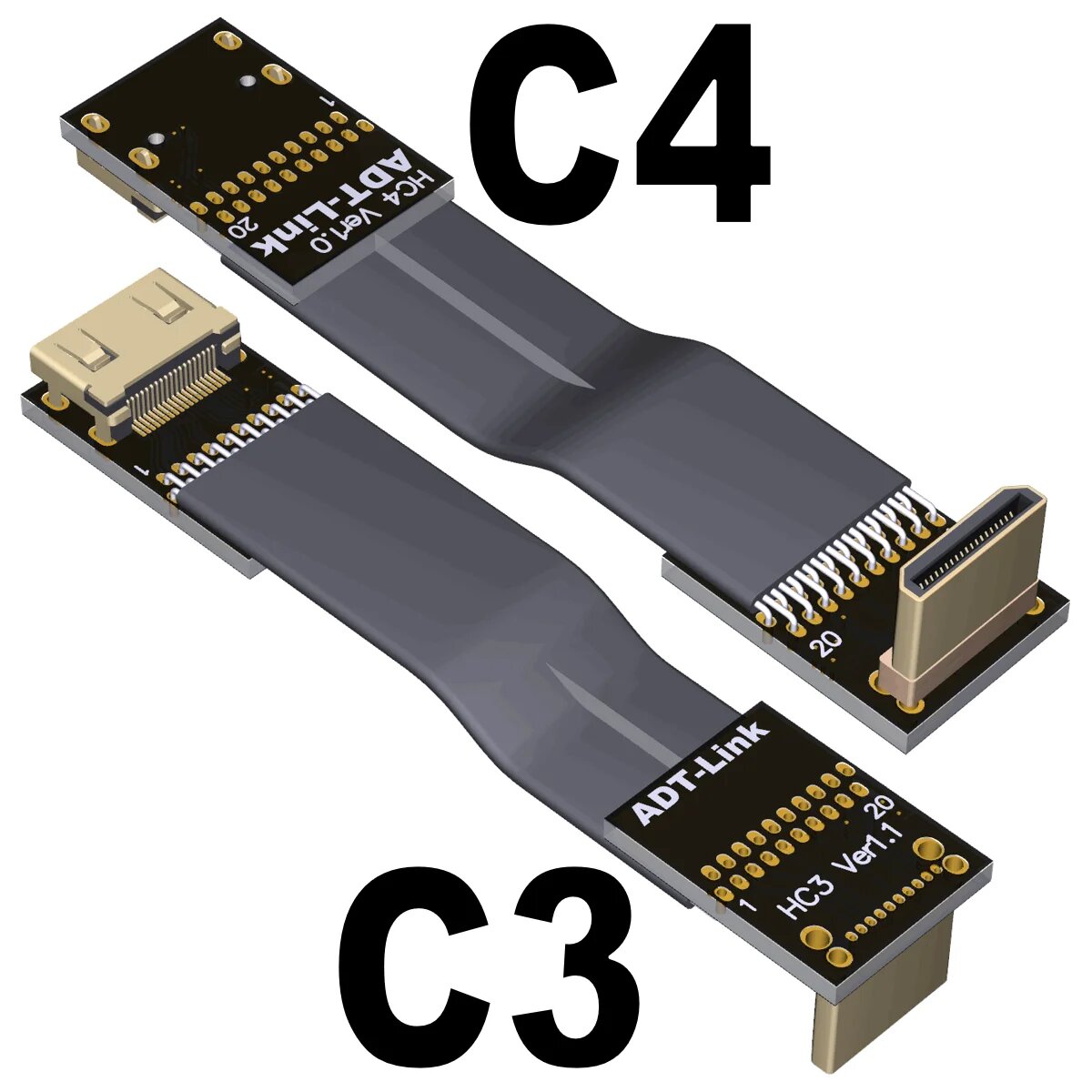 ADTLink HDMI 2.0 кабель C3-C4, 10cm