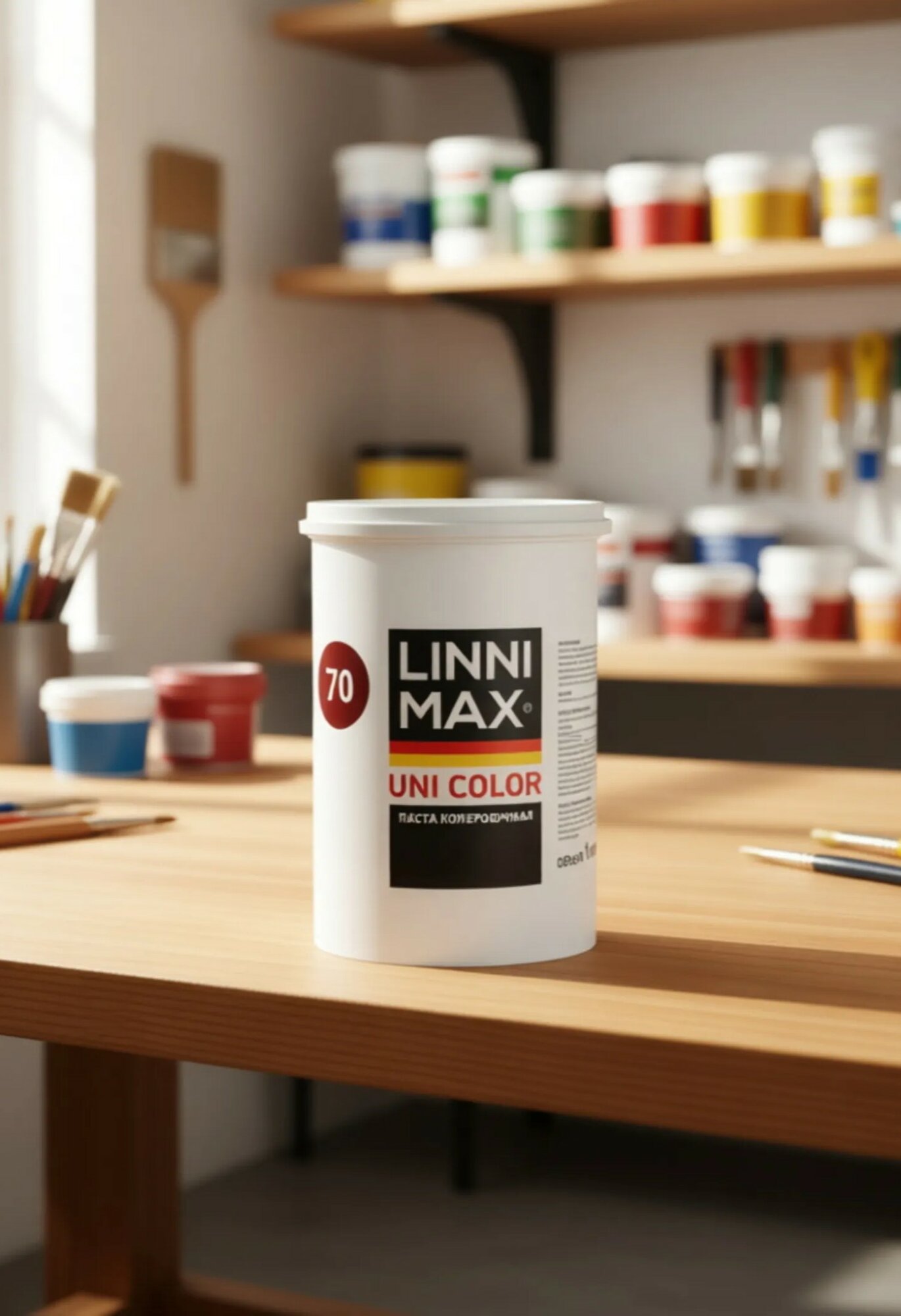 Универсальная пигментная паста LINNIMAX Uni Color / линнимакс Юни Колор (84 Oxidgruen, 1 л (Оксидно-зеленый))
