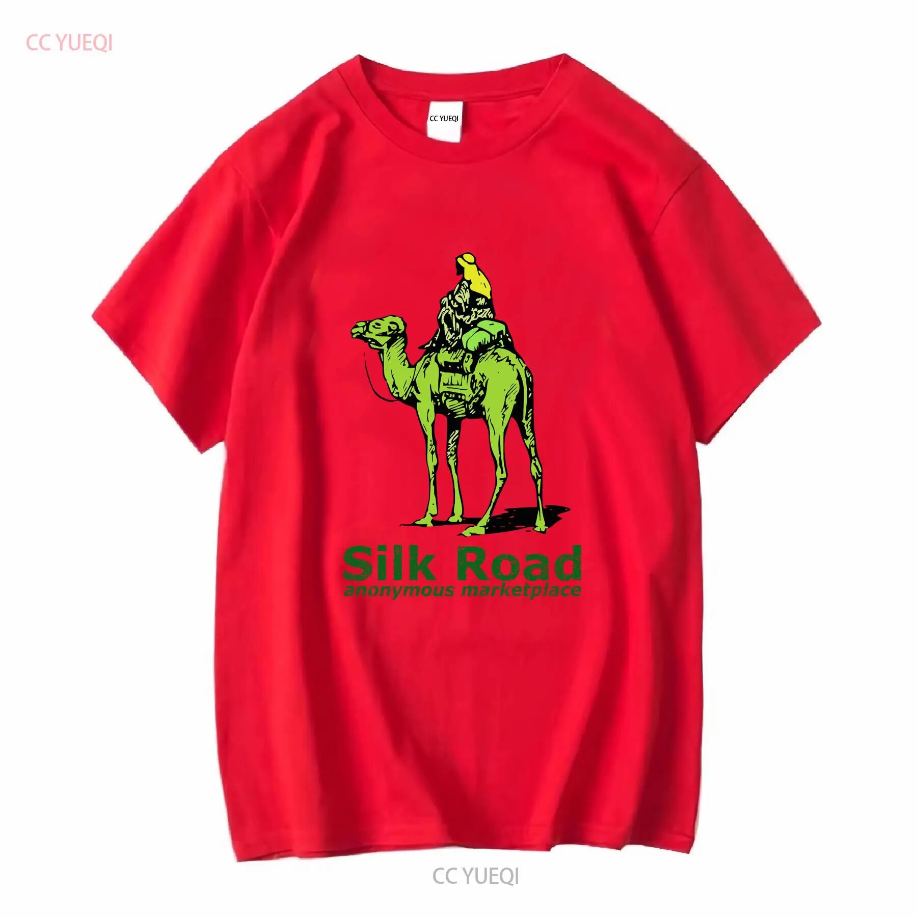 Красная футболка с принтом "Silk Road Marketplace", размер M