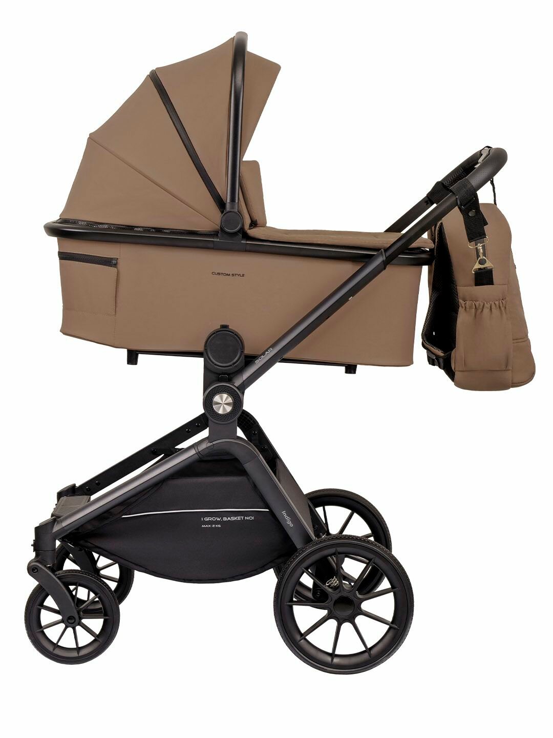 Коляска 2-в-1 Indigo SOLAR IN118 Тёмно-бежевый