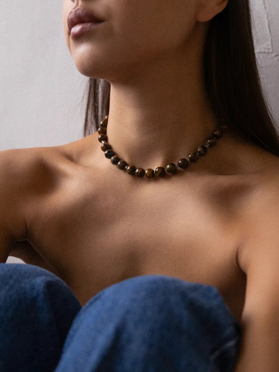 Колье, гематит