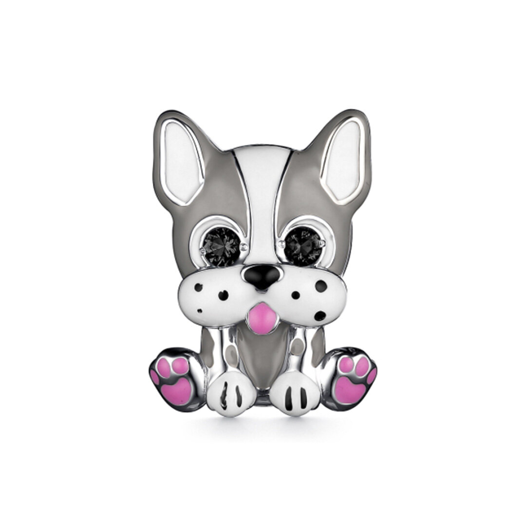 Брошь, серебро, 925 проба, эмаль, фианит