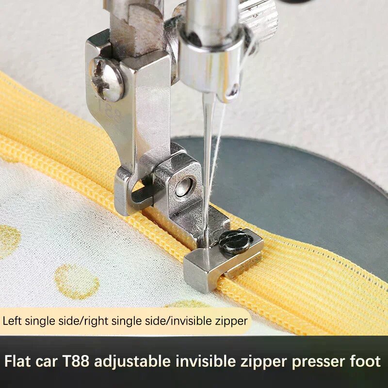 Регулируемая прижимная лапка для потайной застежки T88