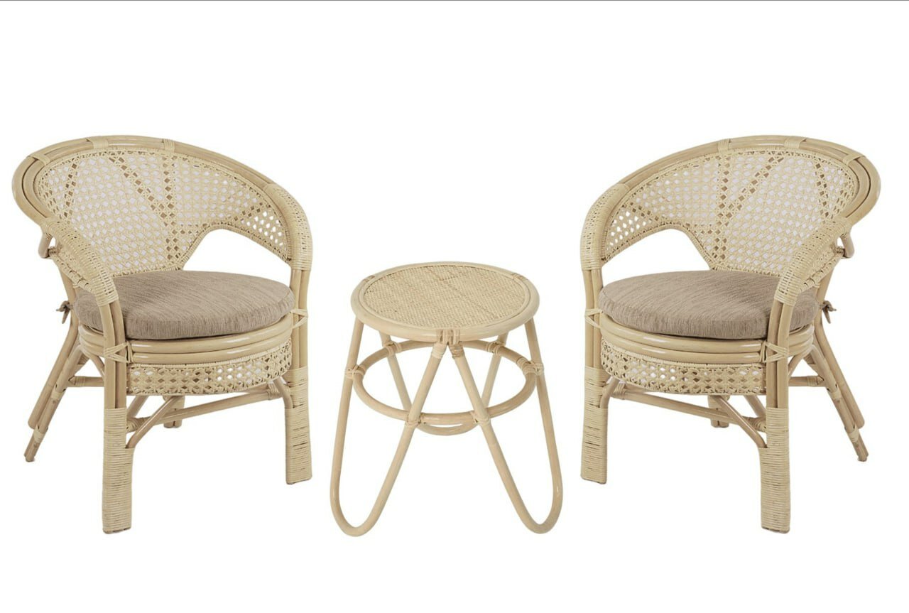 Комплект садовой мебели Kiwi из натурального ротанга, цвет натуральный