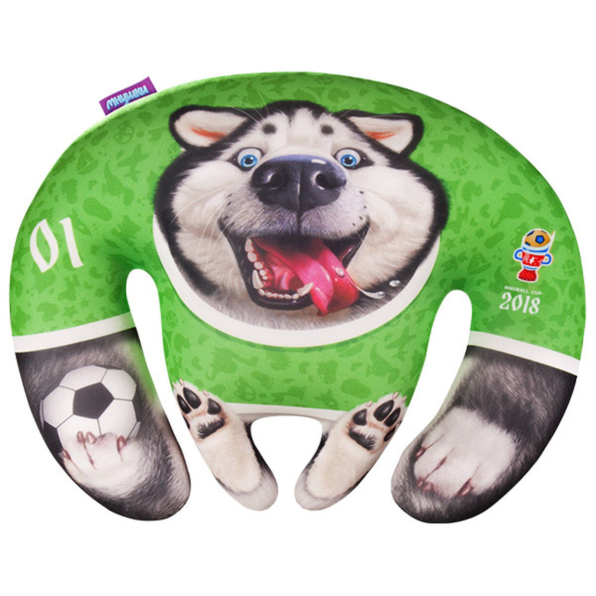 Игрушка-подушка Хаски Отбиваски 40х31 Кристалл Мнушки