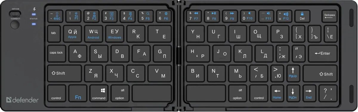 45094 / Клавиатура Defender Enigma SB-094, беспроводная, USB, Bluetooth, мембранная, черный (45094)