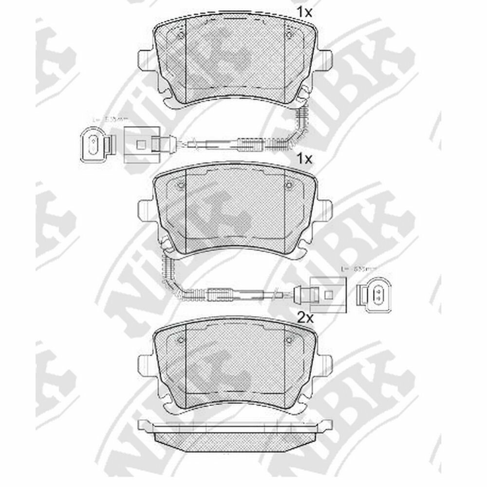 Колодки задние AUDI A6 S6 Allroad 04-11 A8 03-10 VOLKSWAGEN T5 NIBK PN0330W