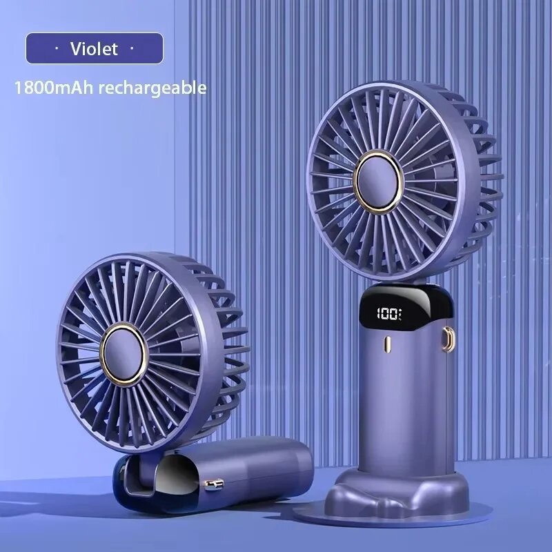 Портативный складной вентилятор OIMG 5 скоростей Фиолетовый, PURPLE