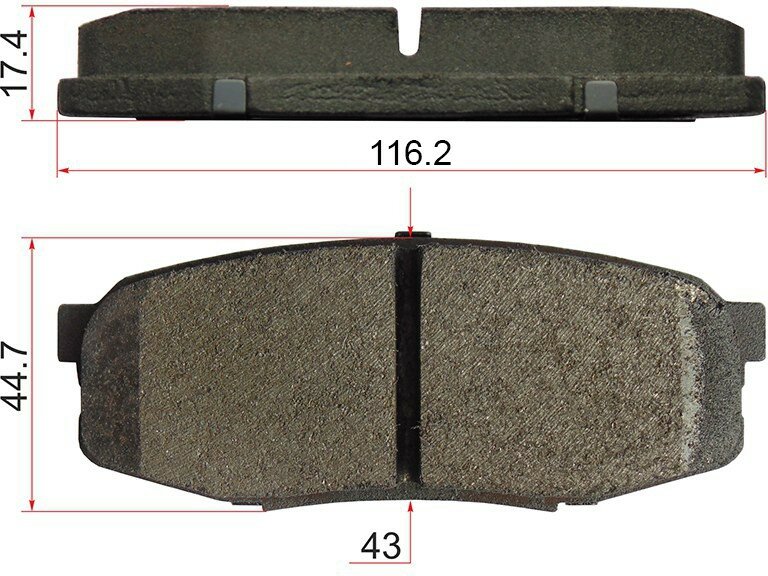 Колодки тормозные сзади SAT ST-04466-60120 Toyota Land Cruiser J200 07-21 / Lexus LX 07-23