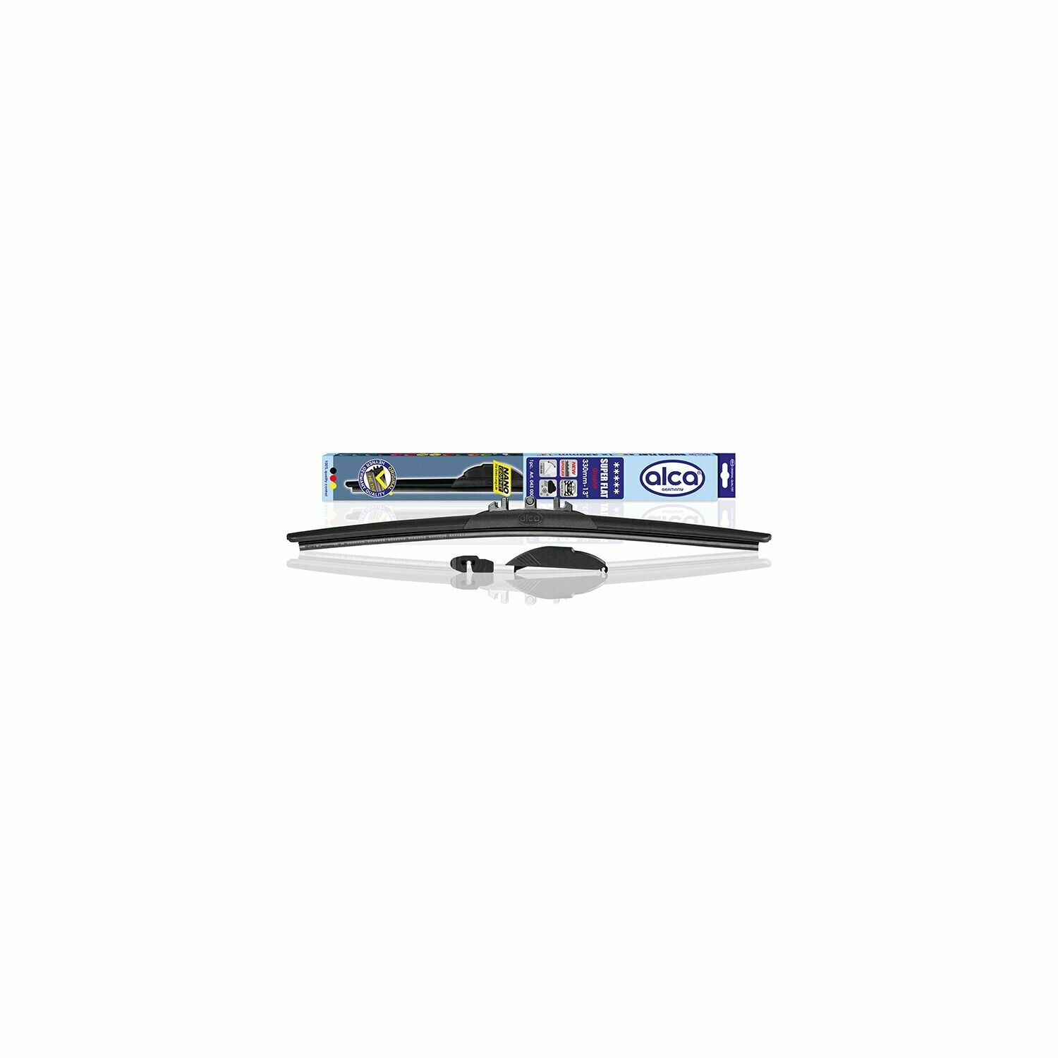 Щетка стеклоочистителя SUPER FLAT 33см/13" бескаркасная ALCA 043000