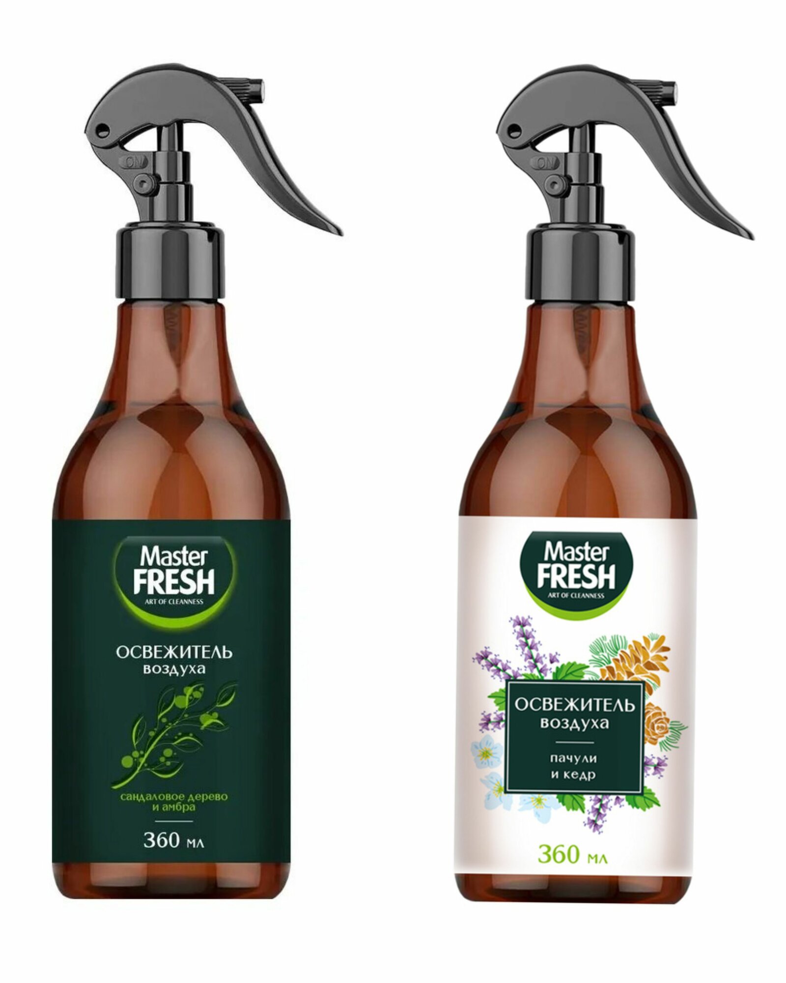 Освежитель-аква воздуха Master FRESH, 2*360 мл (сандаловое дерево/амбра/пачули/кедр)