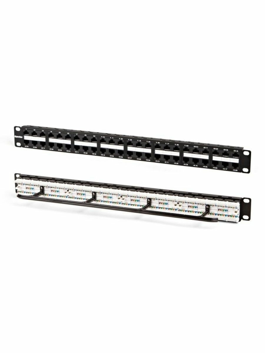 Патч-панель Hyperline PPHD-19-48-8P8C-C5E-110D высокой плотности 19" 1U 48xRJ45 кат.5e Dual IDC