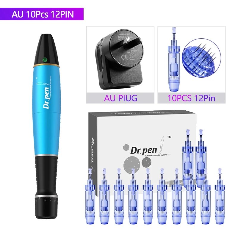 Dr.pen Ultima A1 Дермапен 12pin, AU Plug, Цвет: A1-W