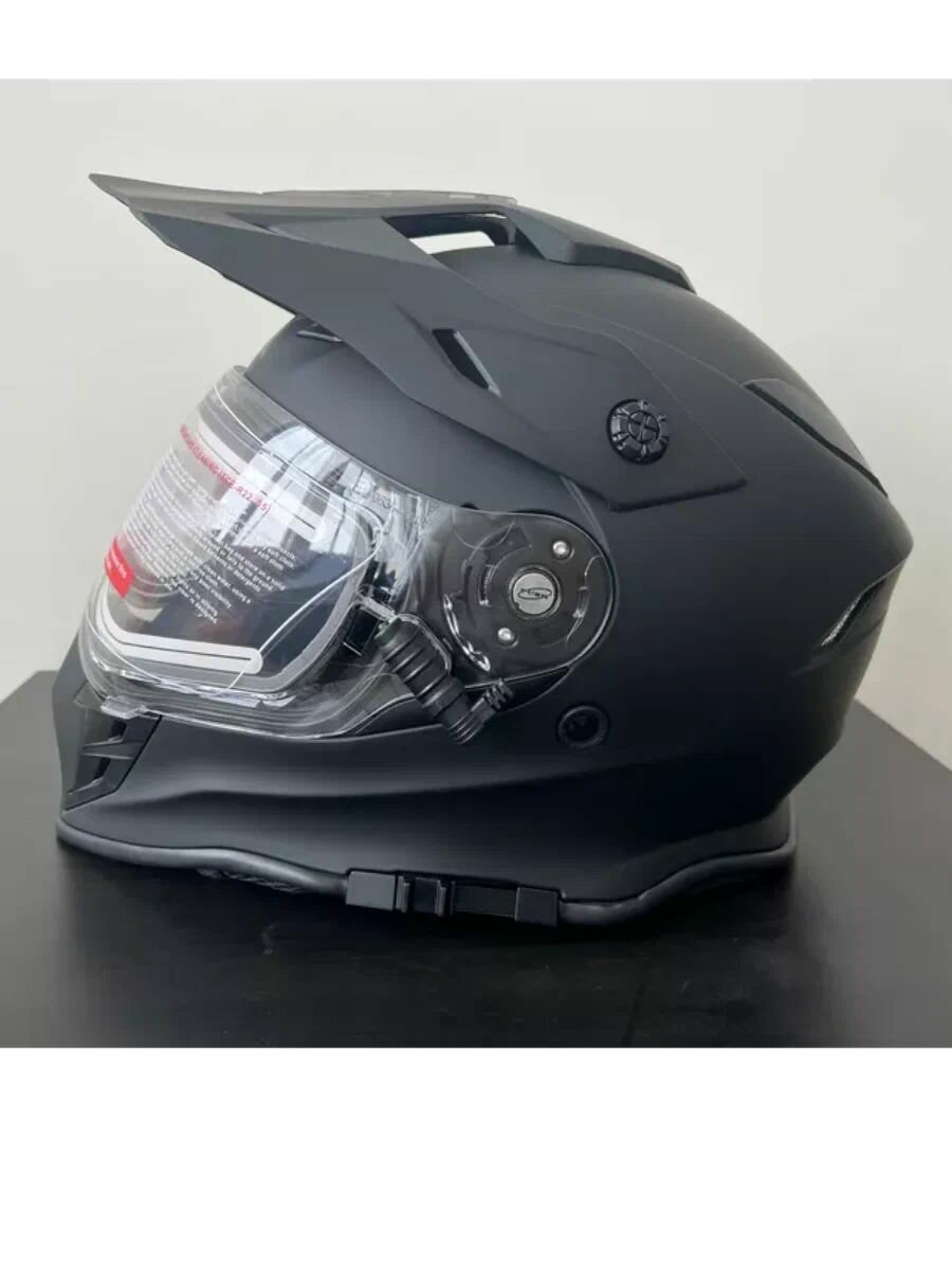 Шлем снегоходный с подогревом RSX Iceman H-331 Winter Черный матовый M