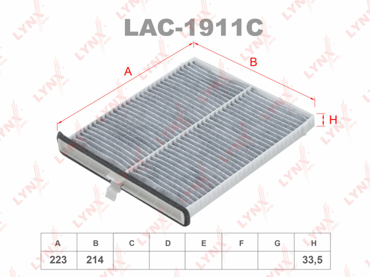 Lac-1911C Фильтр Салонный Lynxauto (LYNX LAC-1911C)