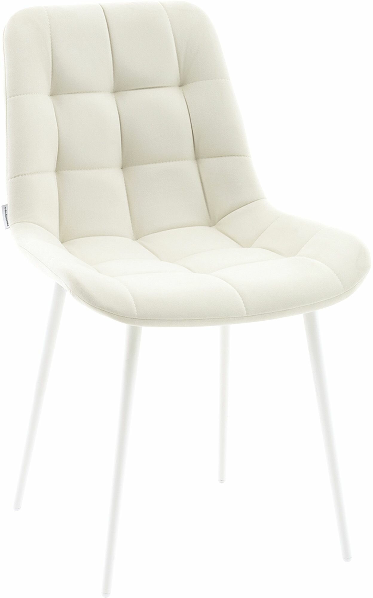 Стул STOOL GROUP Флекс N Велюр светло-бежевый, белые ножки Размеры: Высота 830мм Глубина 595мм Ширина 510мм