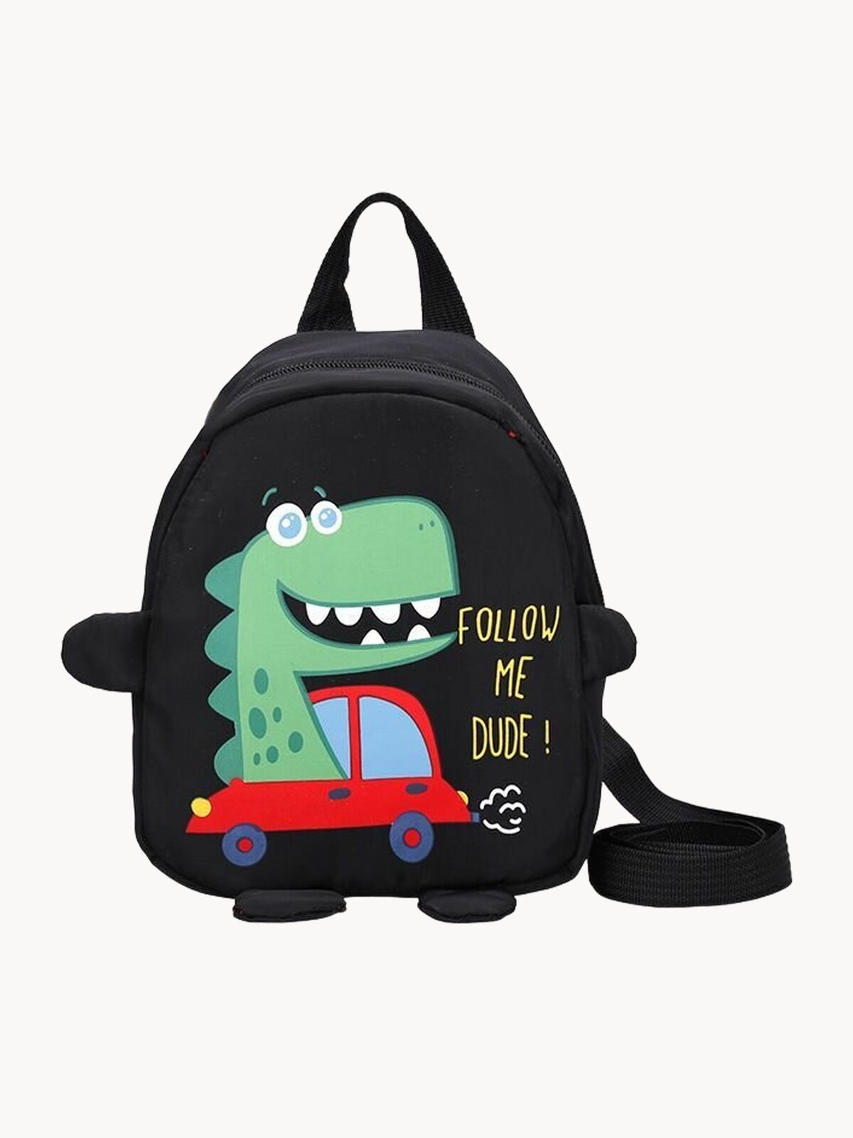 Рюкзак "Хороший динозаврик", нейлон, для дошкольников, регулируемый, чёрный
