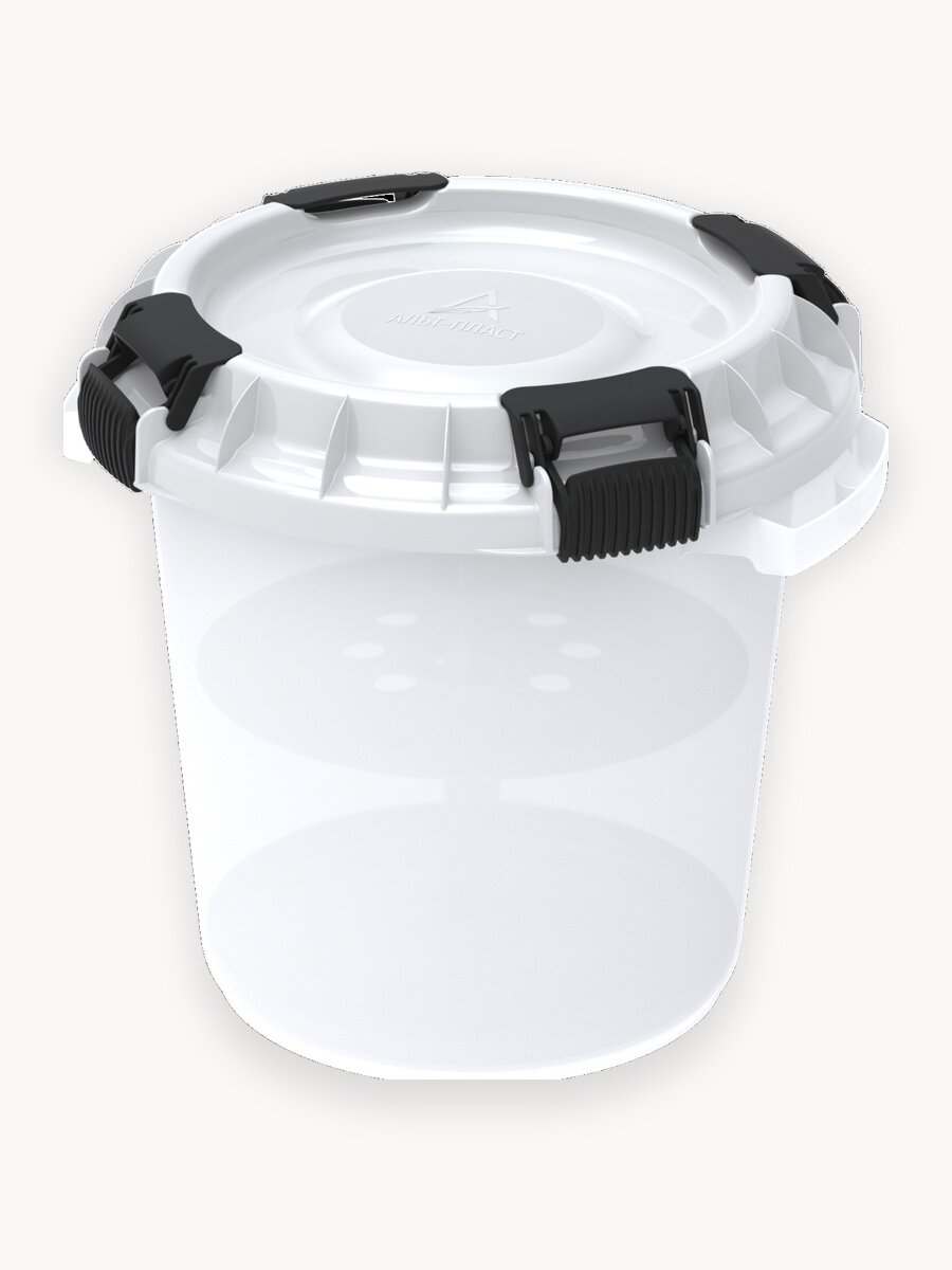 Бочка Альт-Пласт, для хранения продуктов, с гнётом, герметичная крышка, 10 л