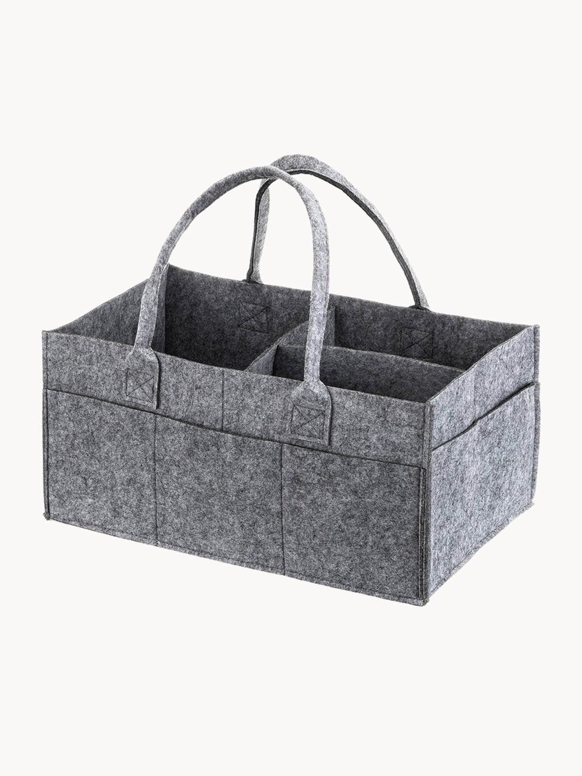 Сумка из войлока, органайзер для хранения 38х24х18 см EL Casa, серая