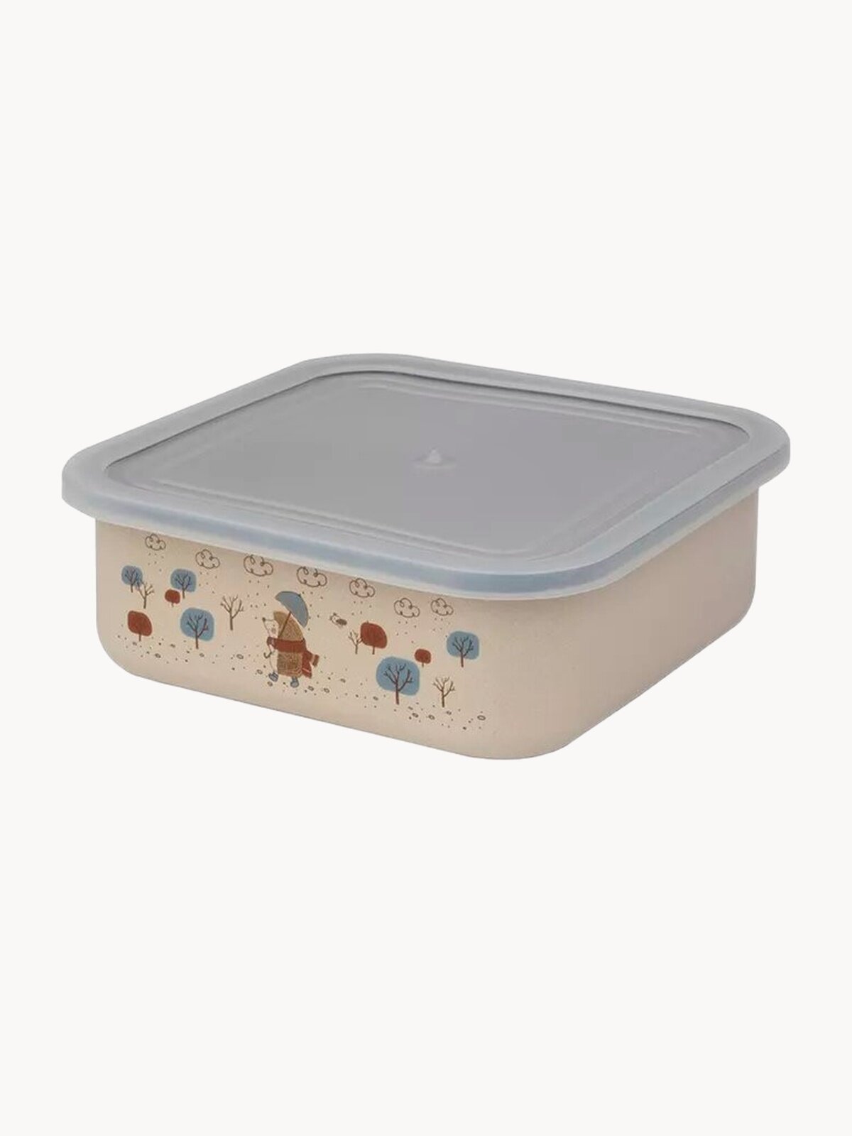 Контейнер эмалированный с крышкой 1 л "Ежик"