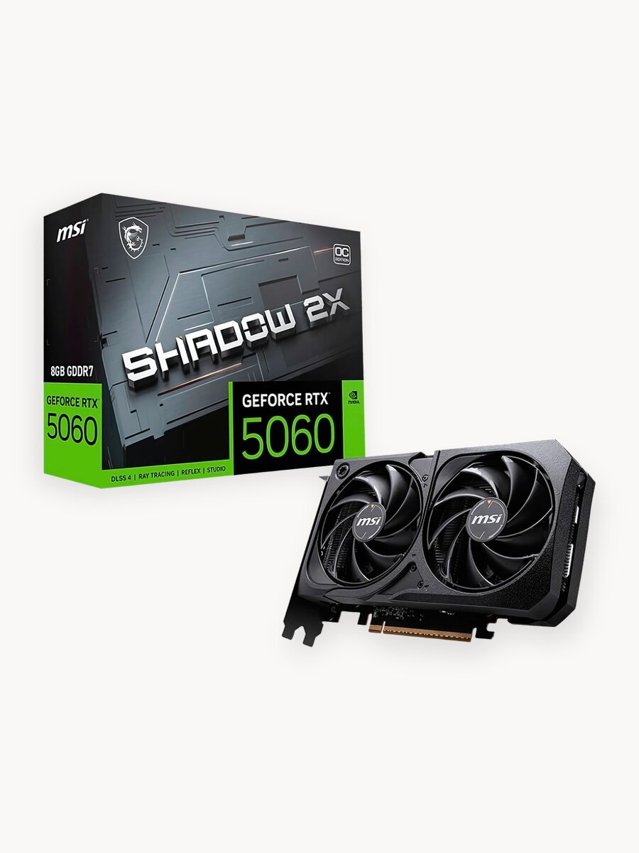 Видеокарта MSI GeForce RTX 5060 8G SHADOW 2X OC