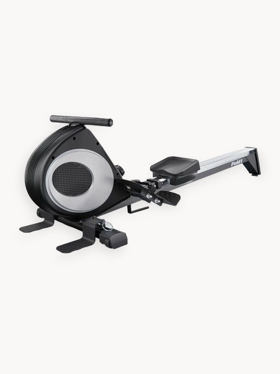 Гребной тренажер DFC Pomt M2014, домашний, складной, 8 уровней, черный