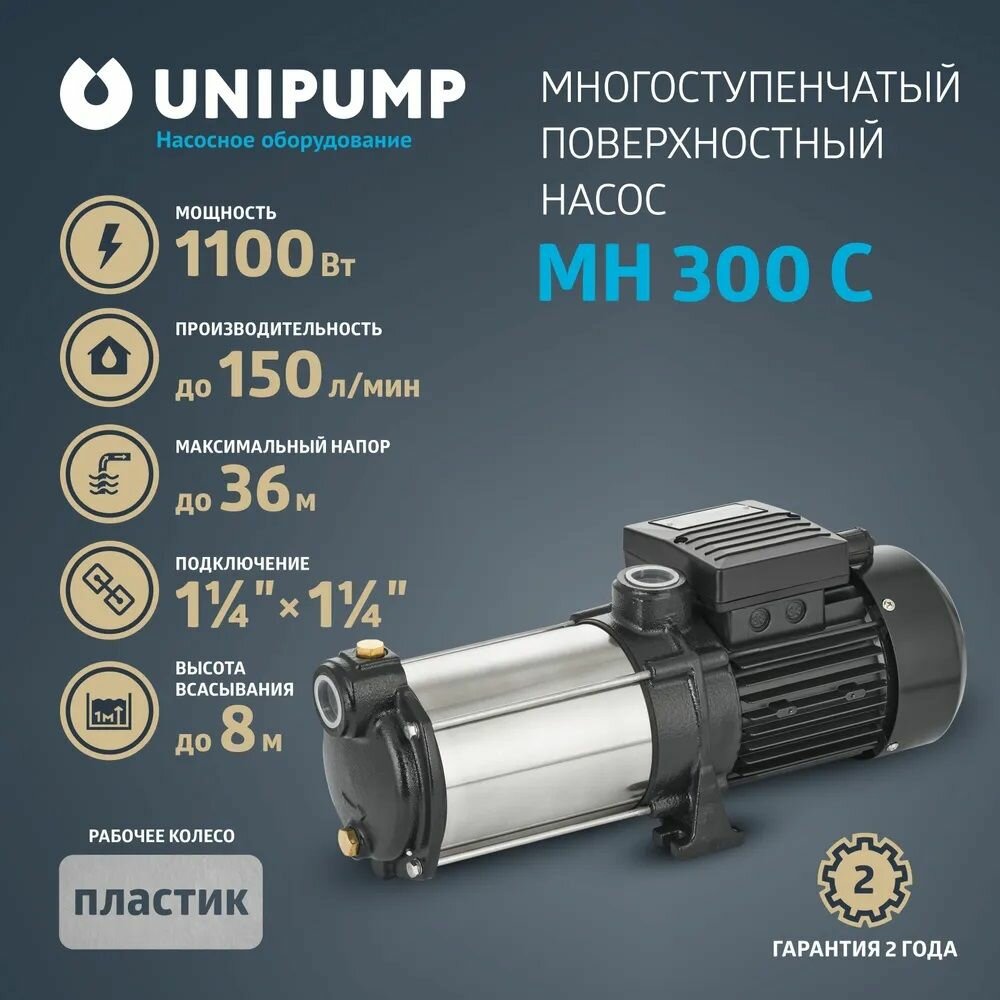 Многоступенчатый поверхностный насос UNIPUMP МН - 300 С