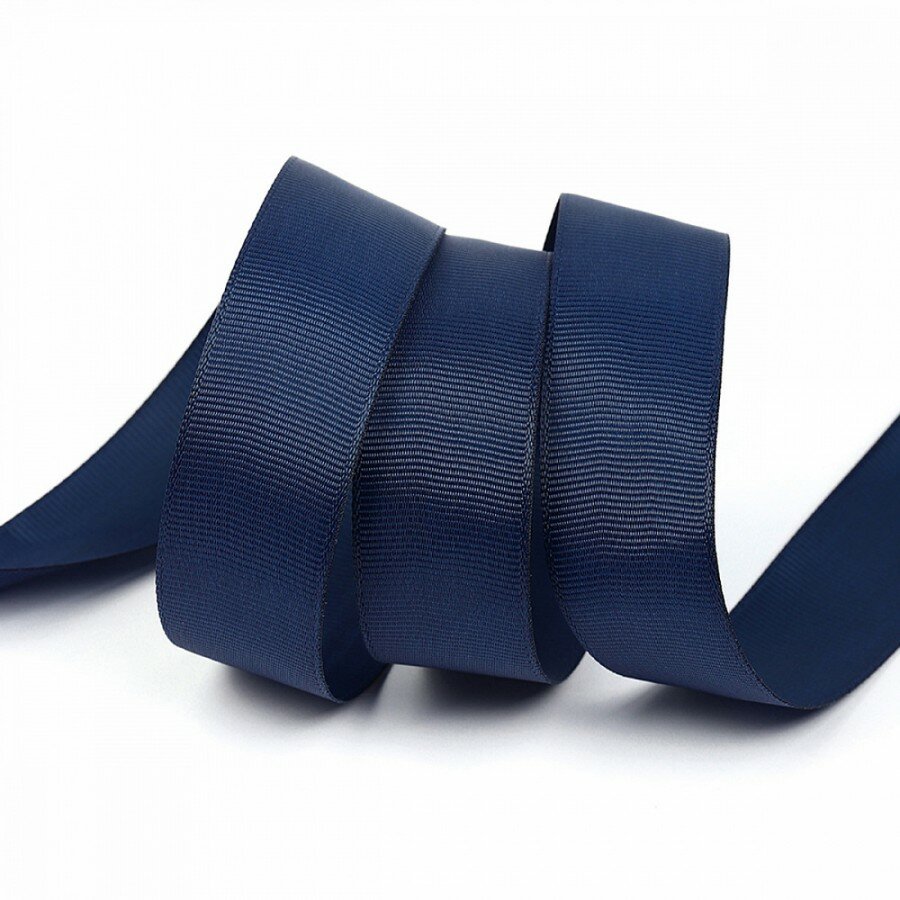 Лента репсовая 25мм в инд. упаковке цв. 370 т. синий Magic4Hobby уп. 22,86м (+-1м)