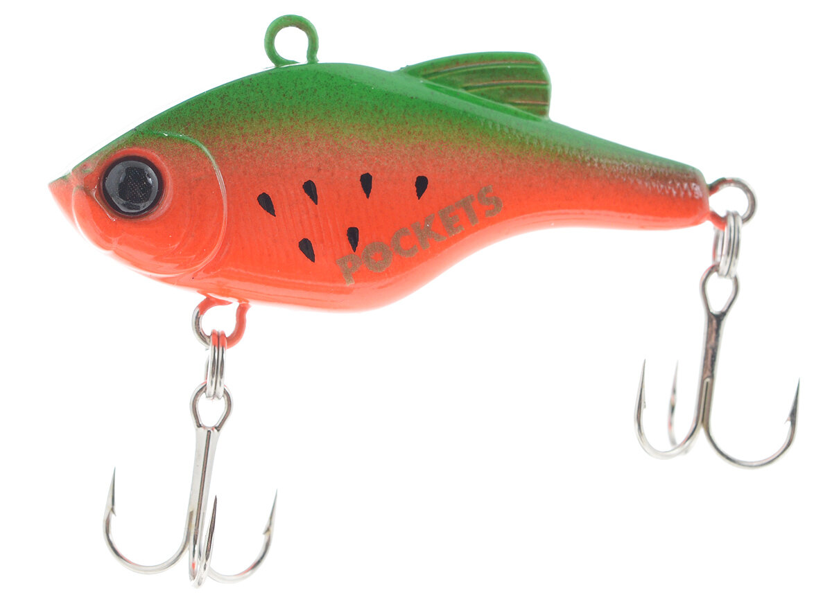 Воблер MARIA JAPAN Pockets Vib , тонущий, 40 мм, 4,4 гр, до дна, цвет 18Х, 518-818, made in Japan.