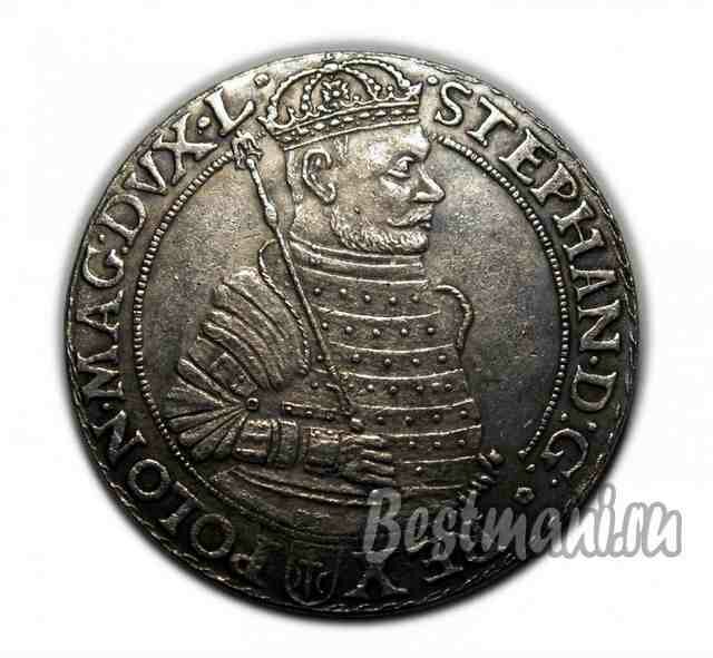 Польский талер 1583 года Стефан Баторий сувенирная копия монеты, нумизматика, деньги для коллекции