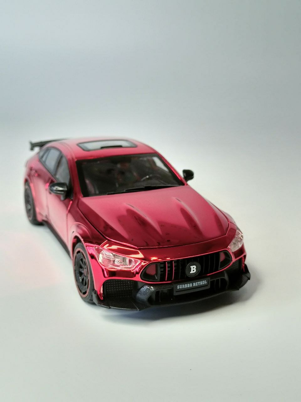 Коллекционная машинка игрушка металлическая Mercedes GT Brabus Мерседес масштаб 1:24 бордовый