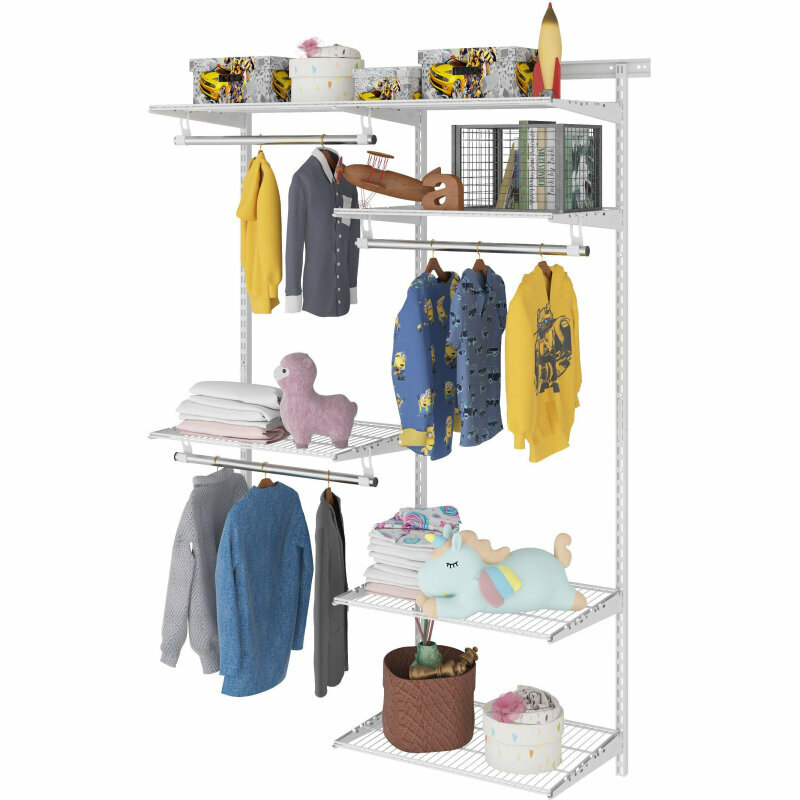 Комплект гардеробной cистемы практик Home Basic G60S белая, 2215549