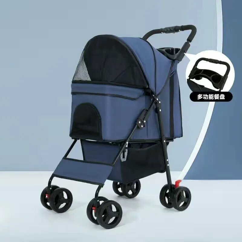 Переноска для собак, складная, с колесами, 100 см х 61 см х 50 см, металлическая, оксфорд