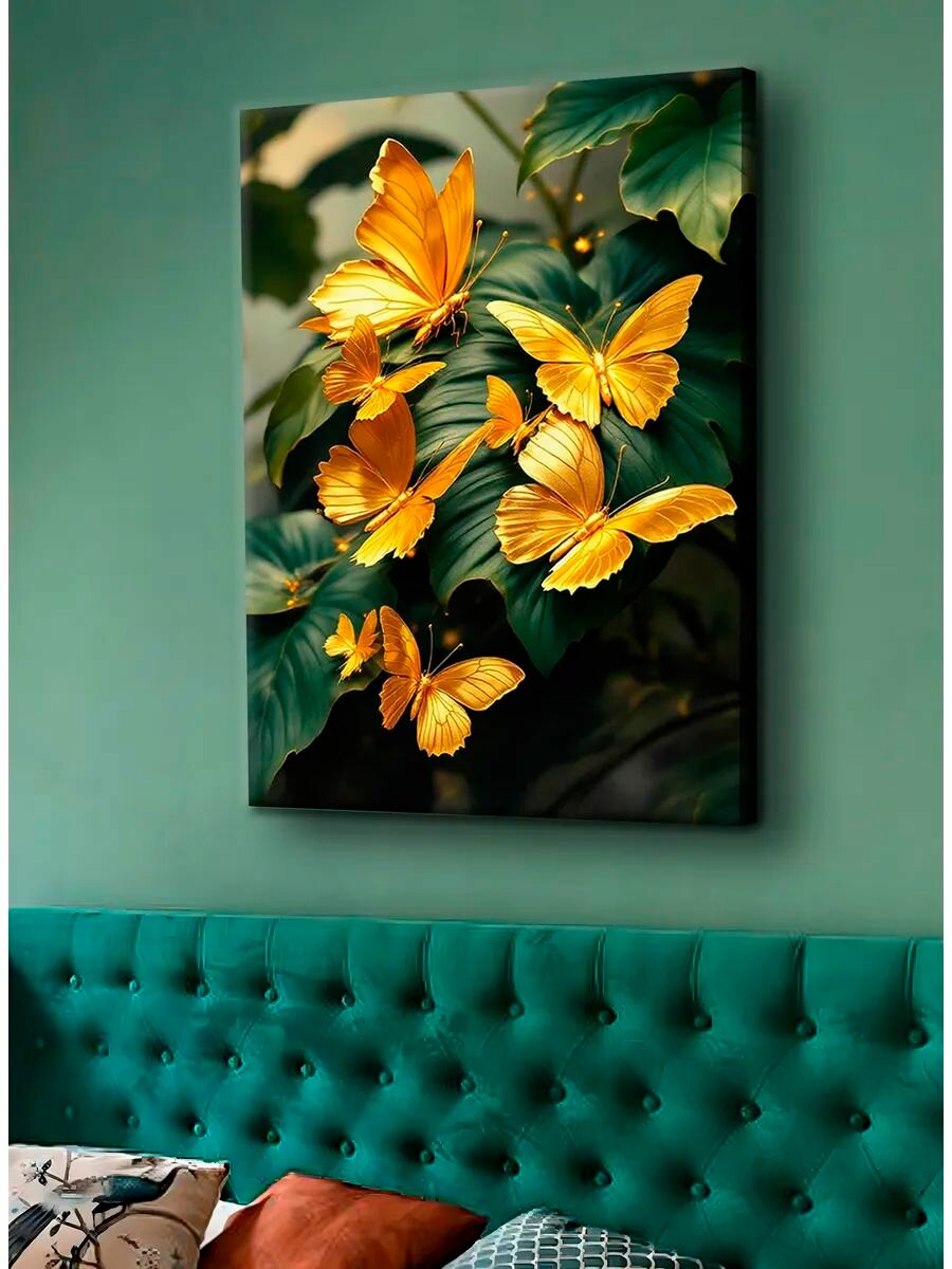 Картина "Волшебные бабочки", галерейная 50х70см 1шт.