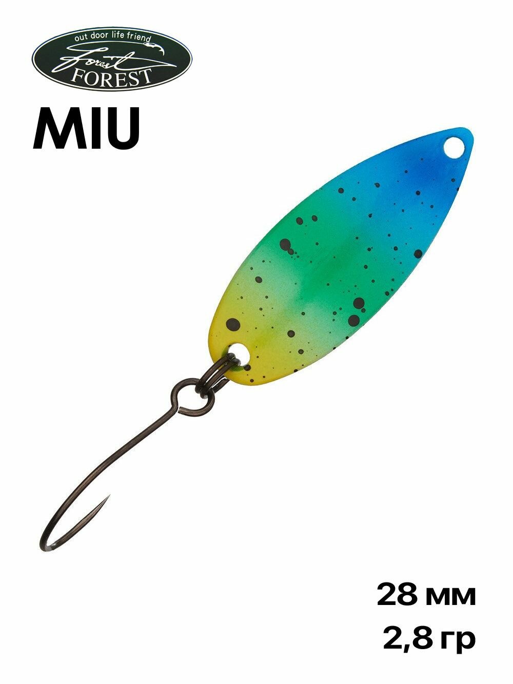 Блесна форелевая колеюлящаяся Forest Miu 2,8 гр #ML12, 1 шт/уп