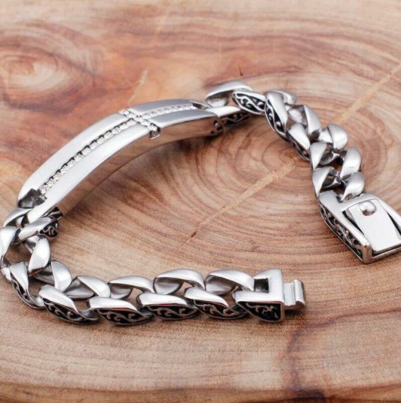 Браслет-цепочка, циркон, металл