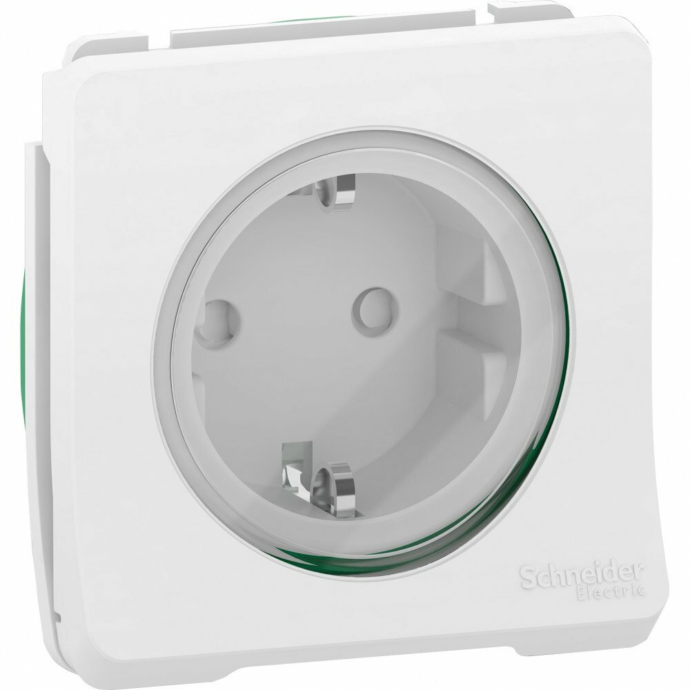 Schneider Electric Mureva Styl Бел Розетка с заземлением и шторками IP55, MUR39134