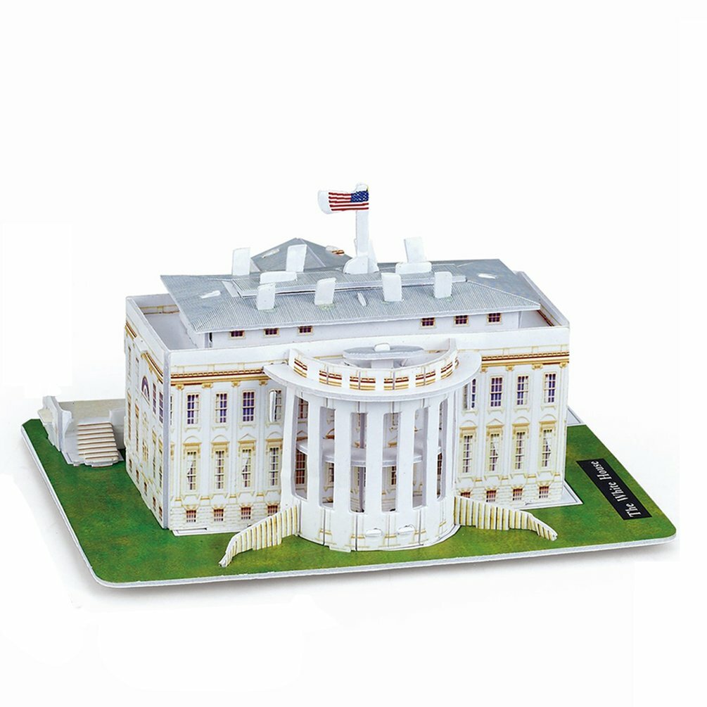 Белый дом 3D Трехмерный пазл Развивающие игрушки Детский пазл - многоцветный