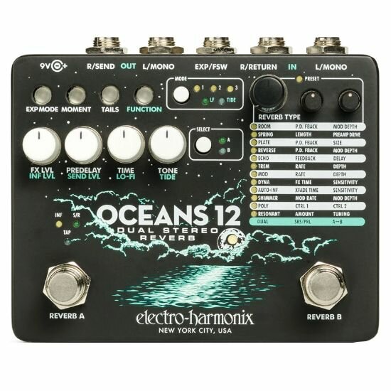 Electro-Harmonix (EHX) Oceans 12 Dual Stereo Reverb
