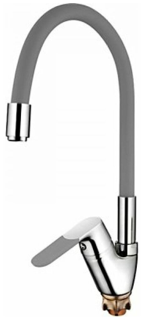 Смеситель Ledeme L4153-9, латунный, аэратор, керамический картридж, серый/хром