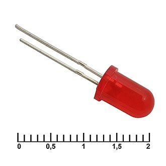 Светодиод LED 5MM R L-56BSURDK 800M 12V мигающий красный
