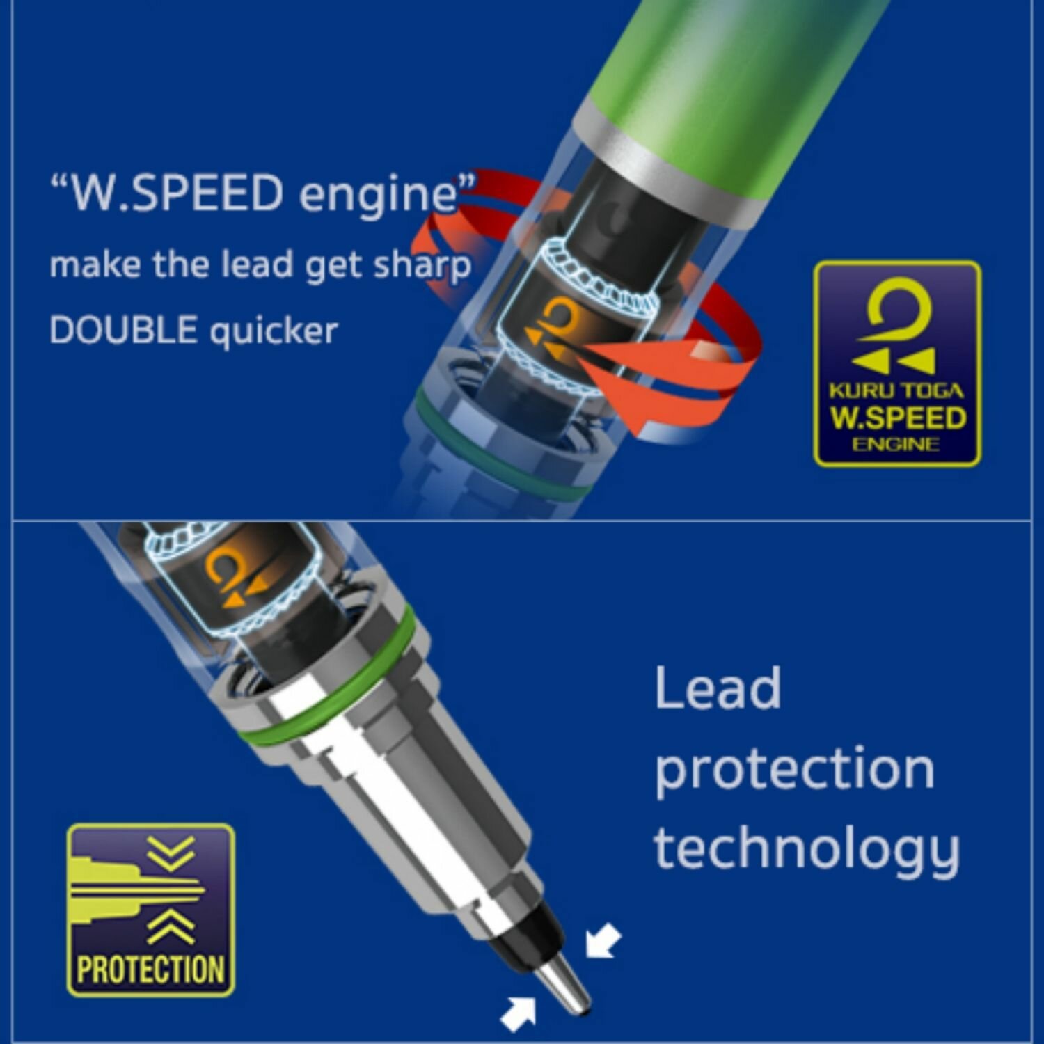 Карандаш механический Uni KURU TOGA Advance M3-559, фиолетовый корпус 0,3мм 1 шт