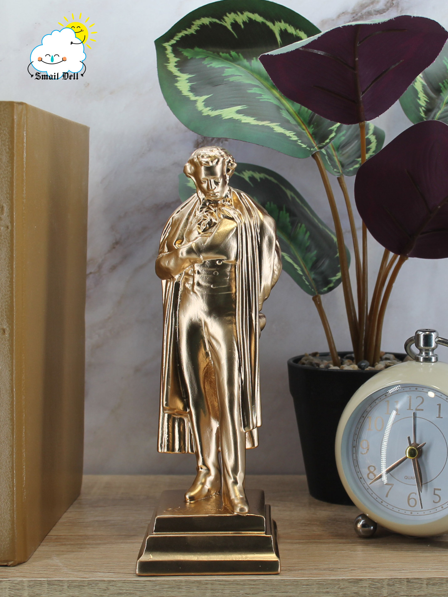 Статуэтка А. С. Пушкин , 19.5 см , гипс , цвет бронза светлая