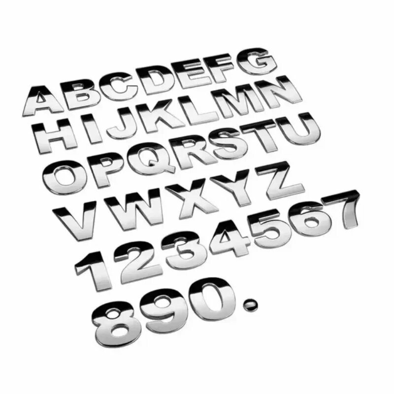 1 шт. 3d 45 мм водостойкая серебряная наклейка автомобильные наклейки и наклейки металлические аксессуары Diy буква номер Exterio алфавит Y