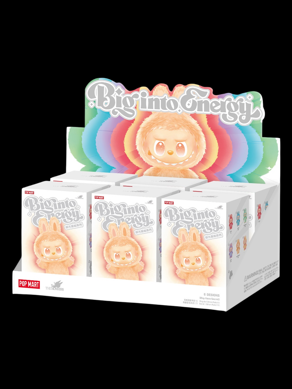 Коллекционная оригинальный набор фигур THE MONSTERS Big into Energy Series-Vinyl Plush Pendant Blind Box / 17 см / 6 шт