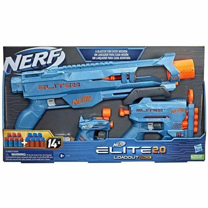 Набор игрушечного оружия Hasbro Бластеры Nerf Elite 2.0 LoadOut Pack - 3 шт.